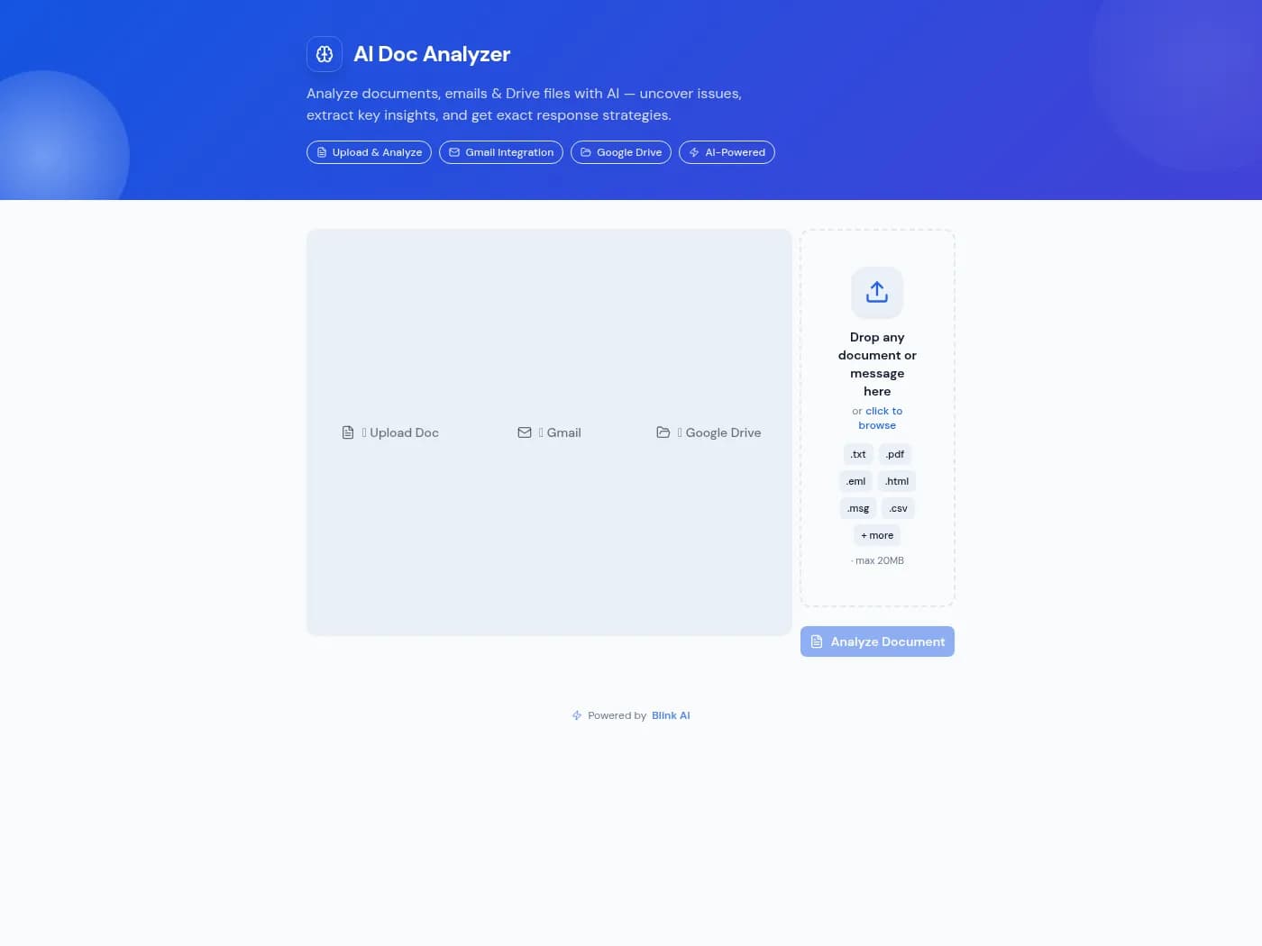 AI Doc & Email Analyzer