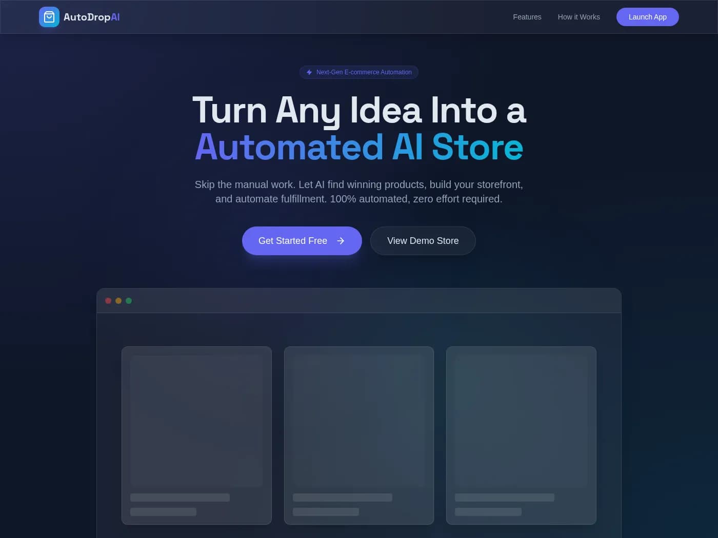 AutoDrop AI Store Builder