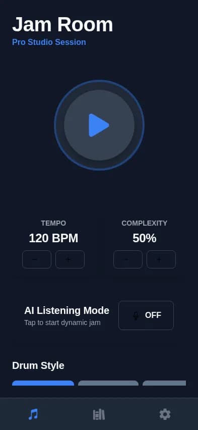 AI Drummer Jam Buddy