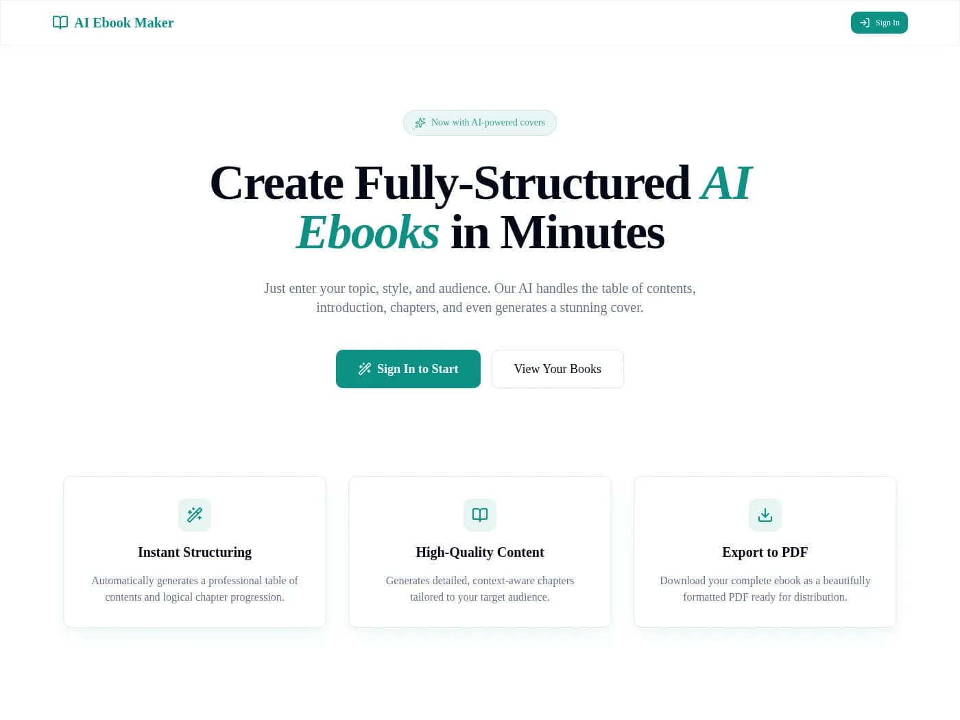 AI Ebook Maker