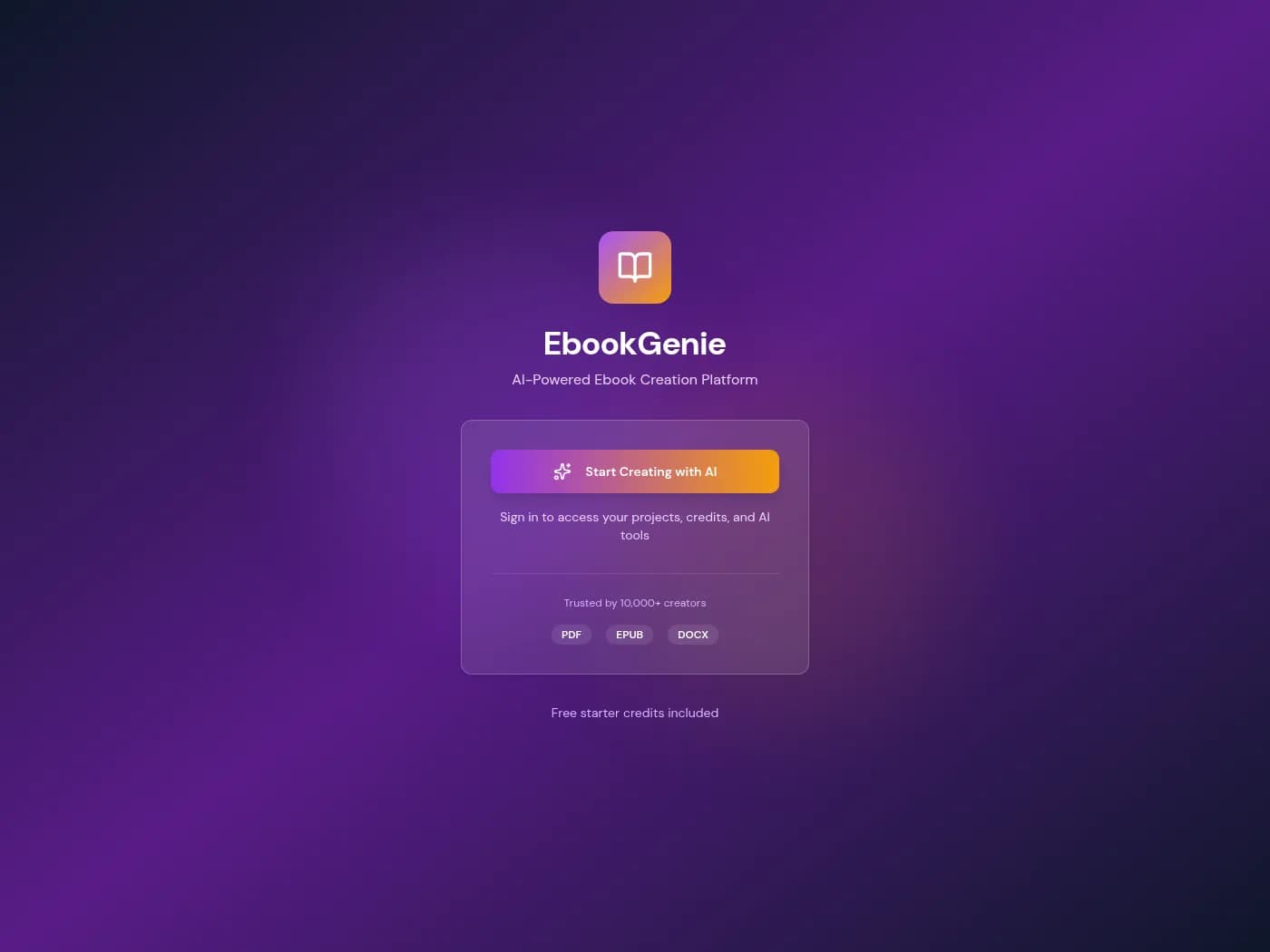 EbookGenie SaaS Platform