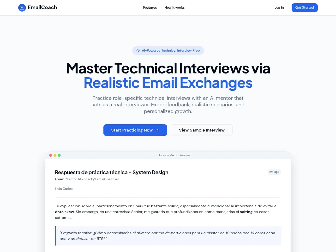AI Email Interview Coach