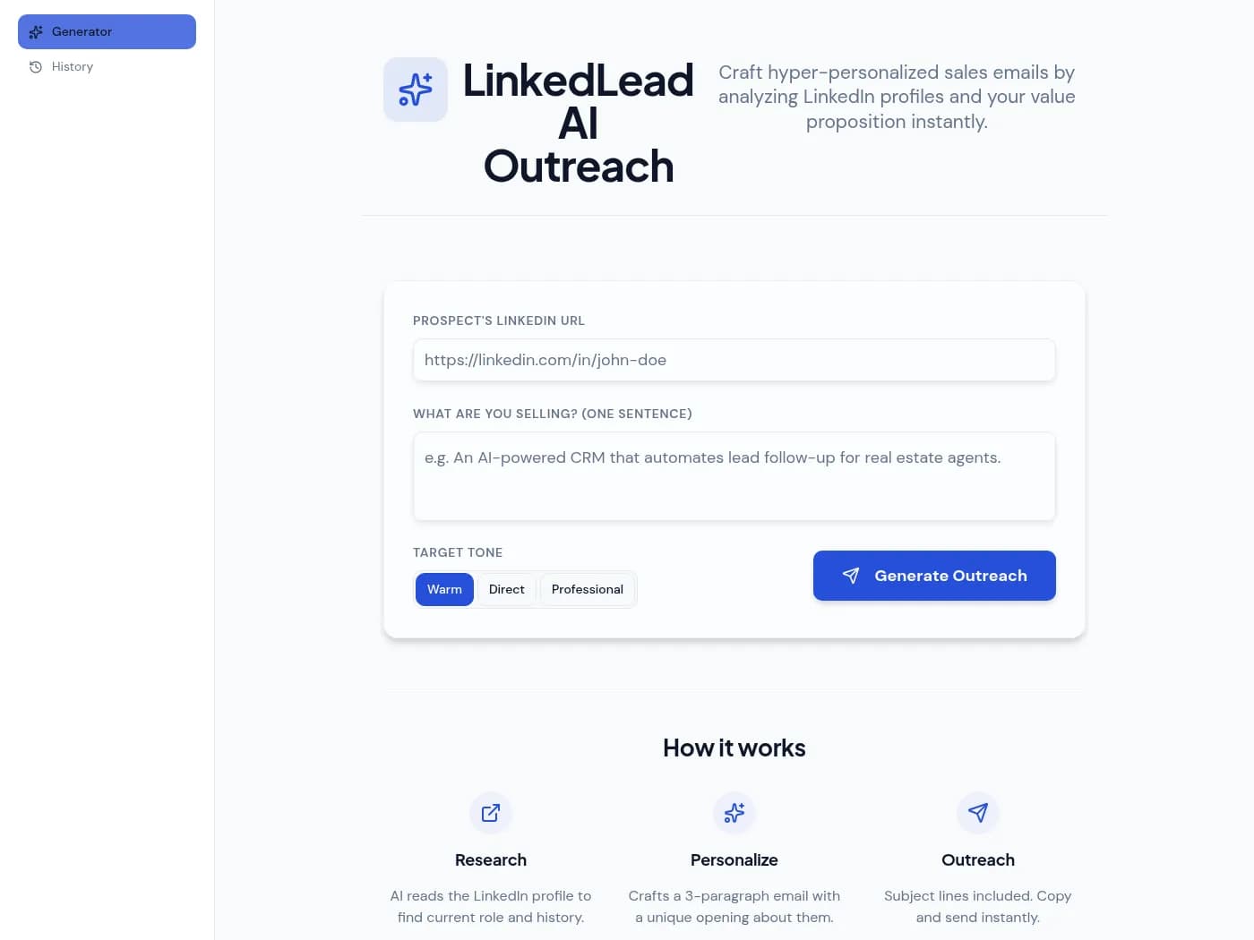 LinkedLead AI Outreach