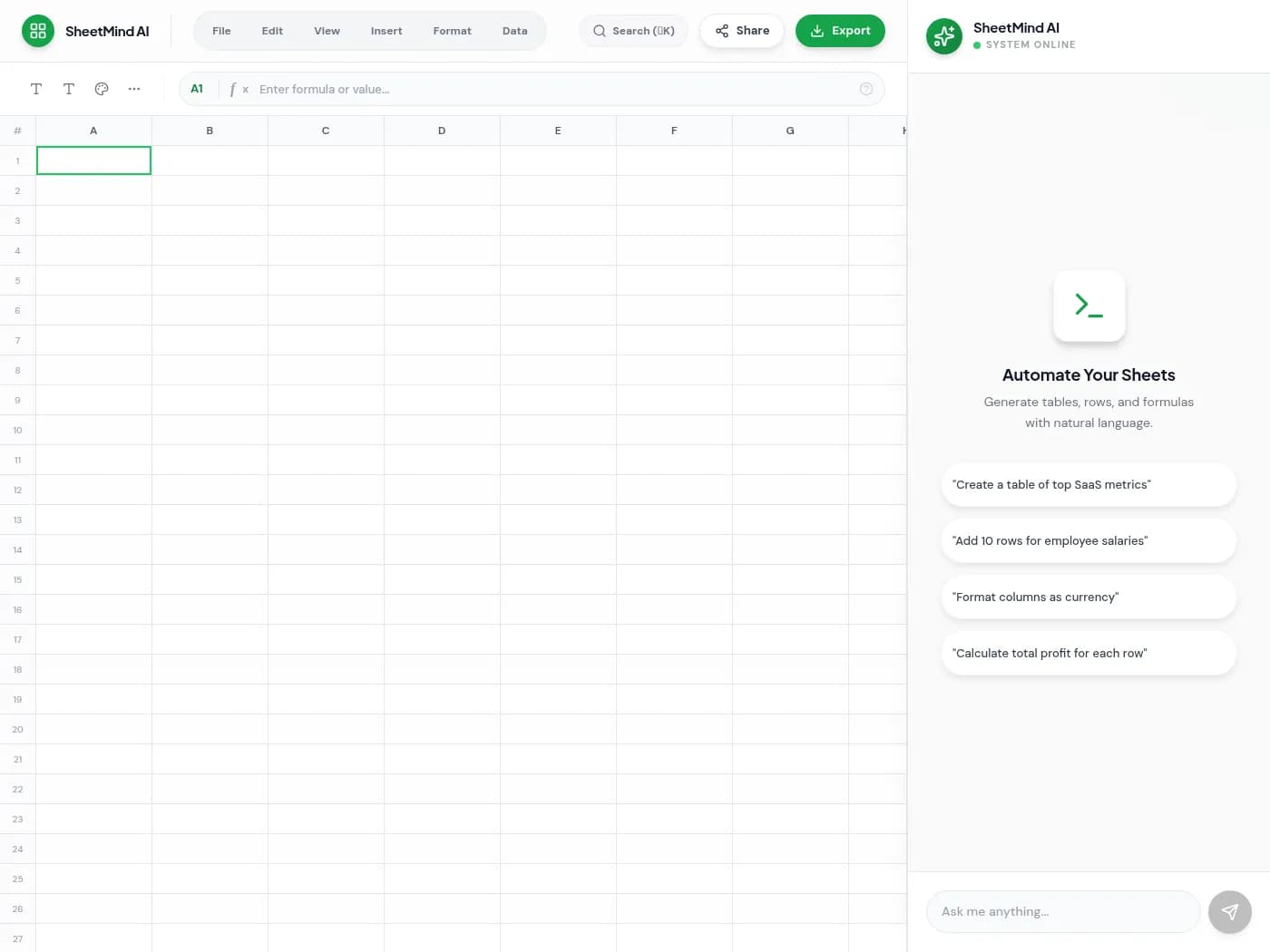 AI Excel Solver