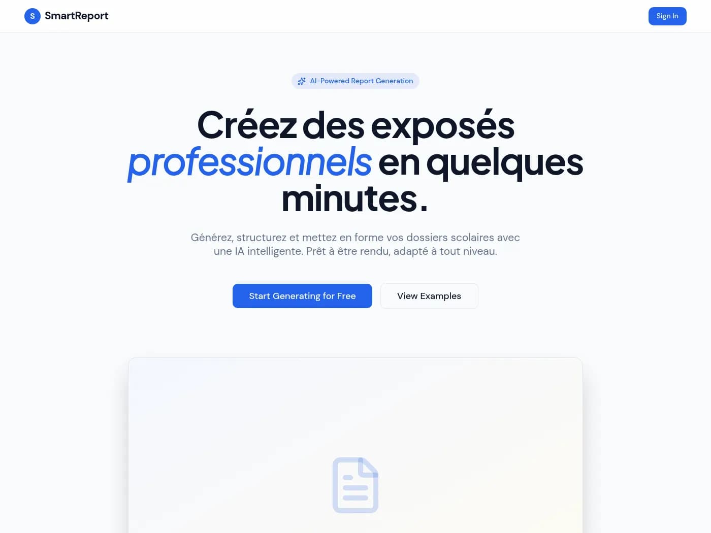 Smart School Report Maker