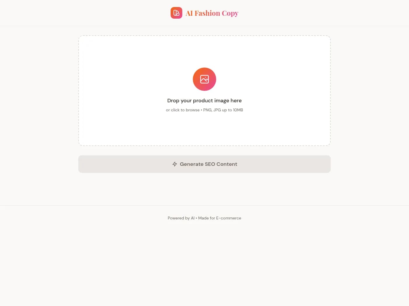 AI Fashion Copy Generator
