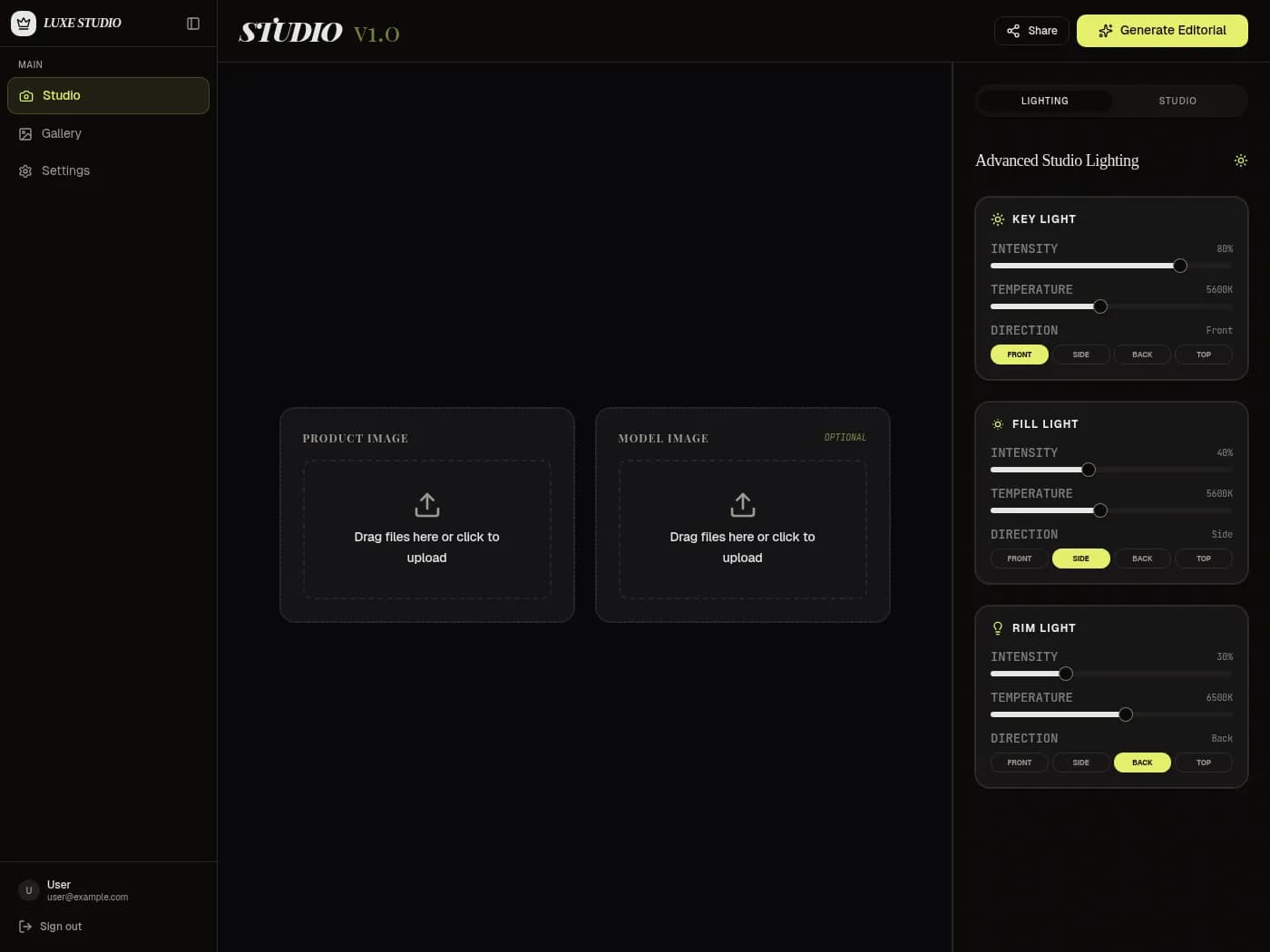 Luxe AI Fashion Editor