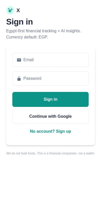 X – AI Financial Companion