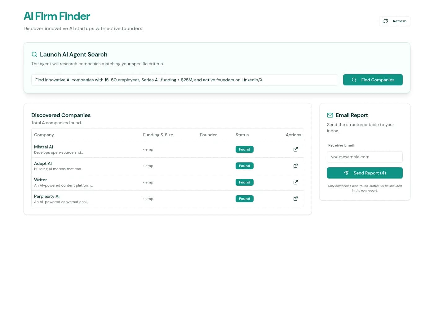 Innovative AI Company Finder