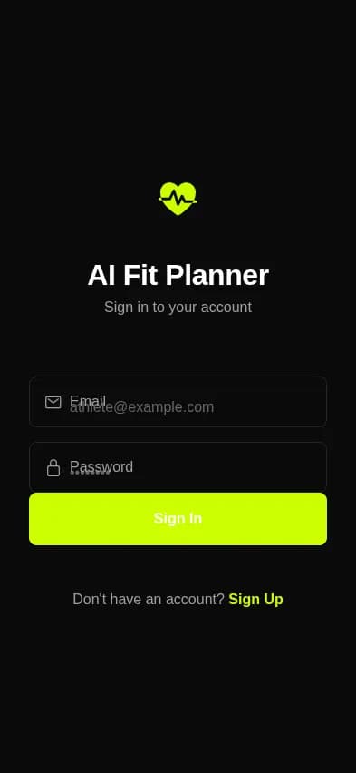 AI Fitness Planner