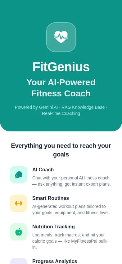 AI Fitness Agent App