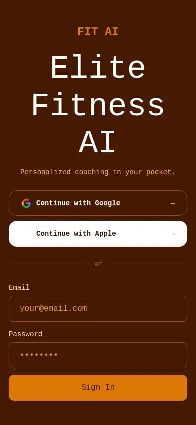 AI Fitness Coach Mobile
