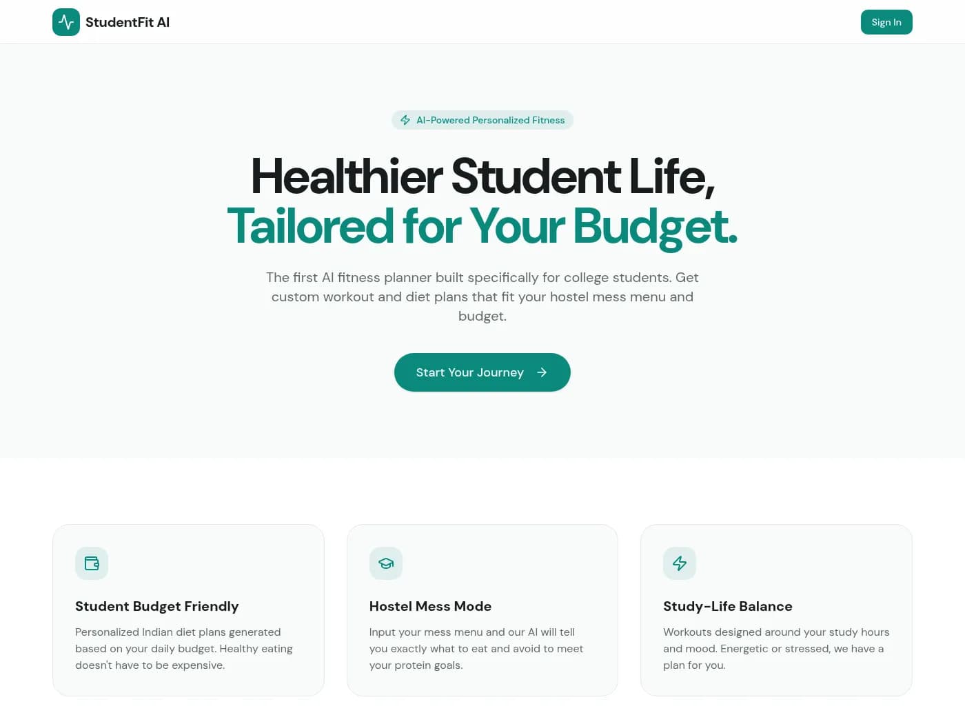 AI Fitness Planner for Students