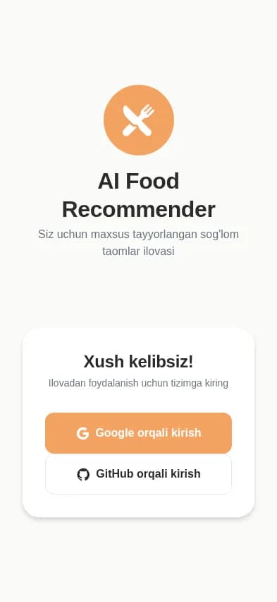 AI Food Recommender