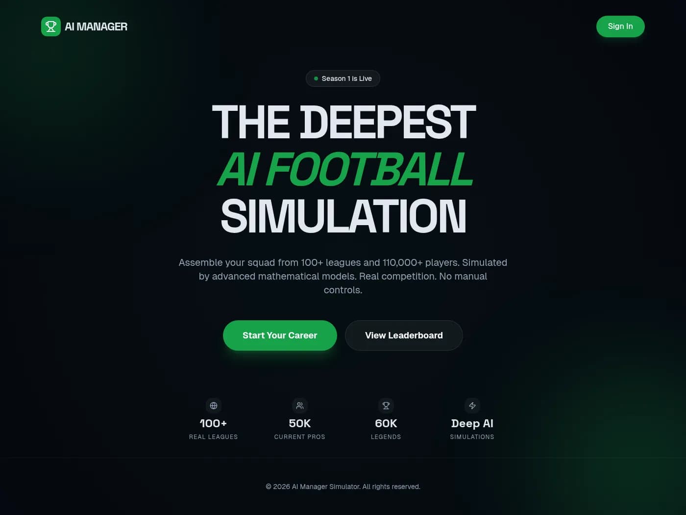 AI Football Manager