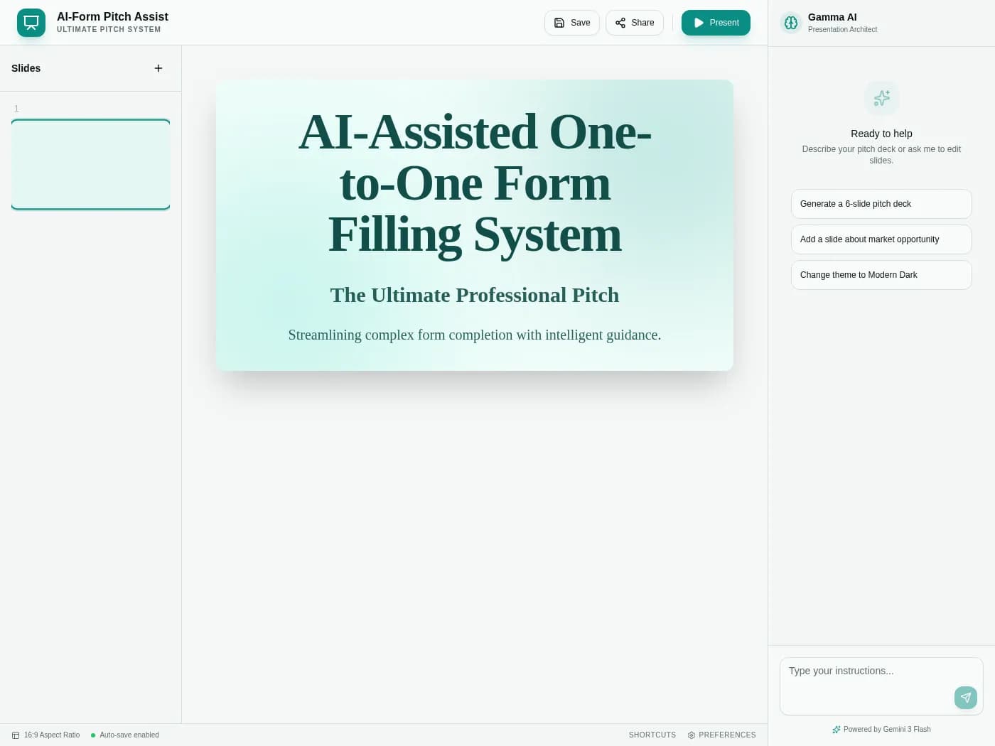 AI Form Assist Pitch Deck