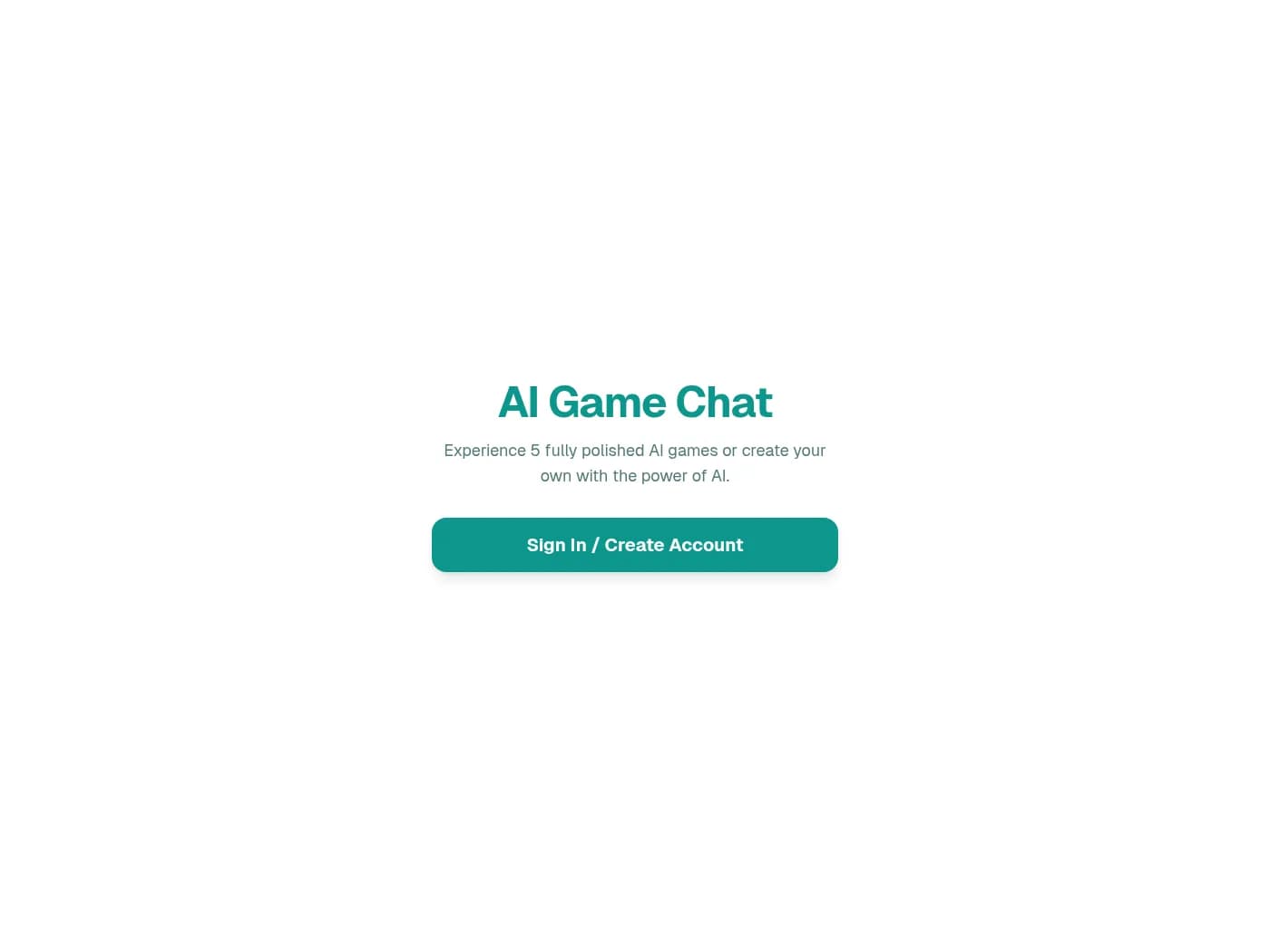 AI Game Chat Playground