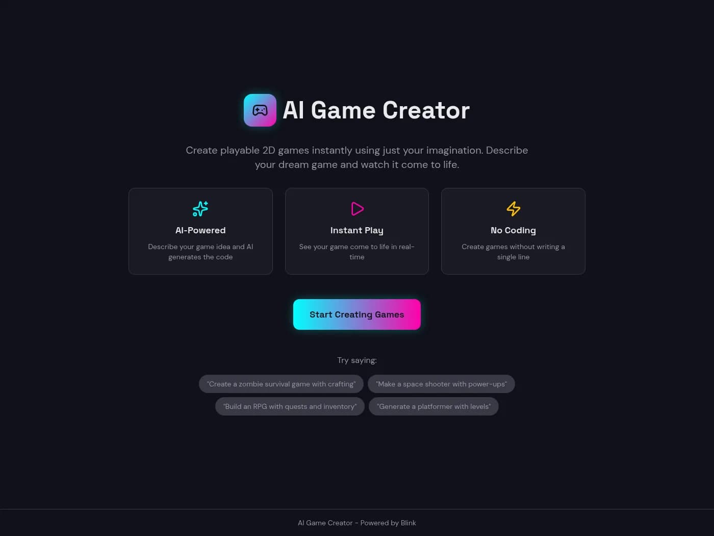 AI Game Creator