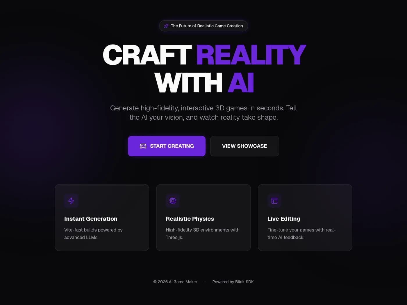 AI Realistic Game Maker