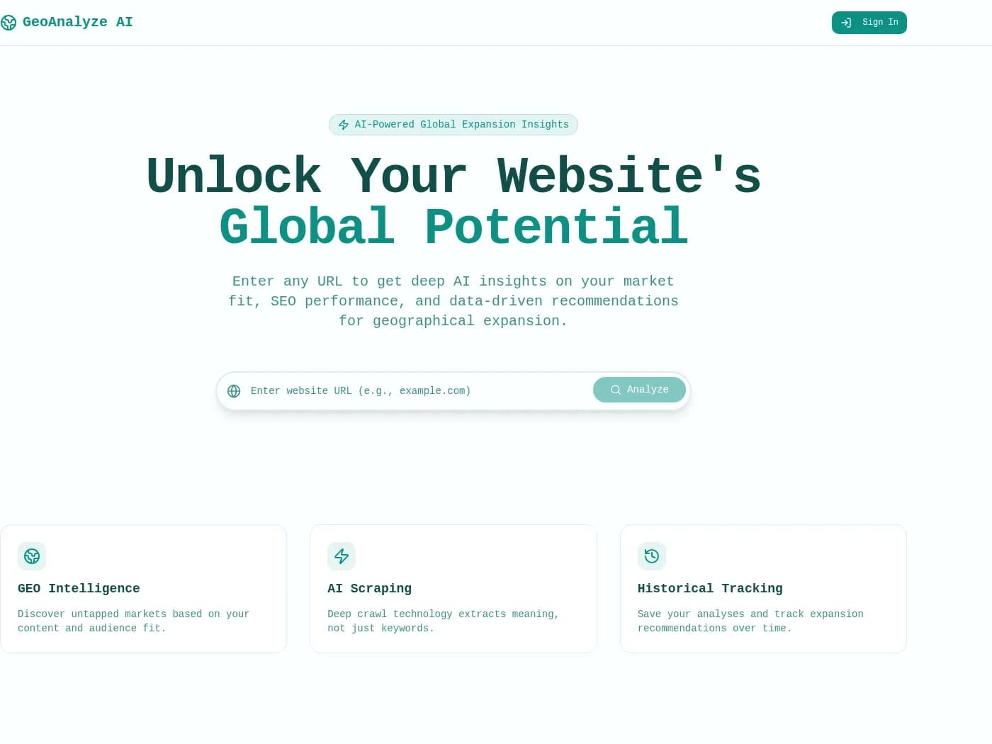 AI Geo Website Analyzer
