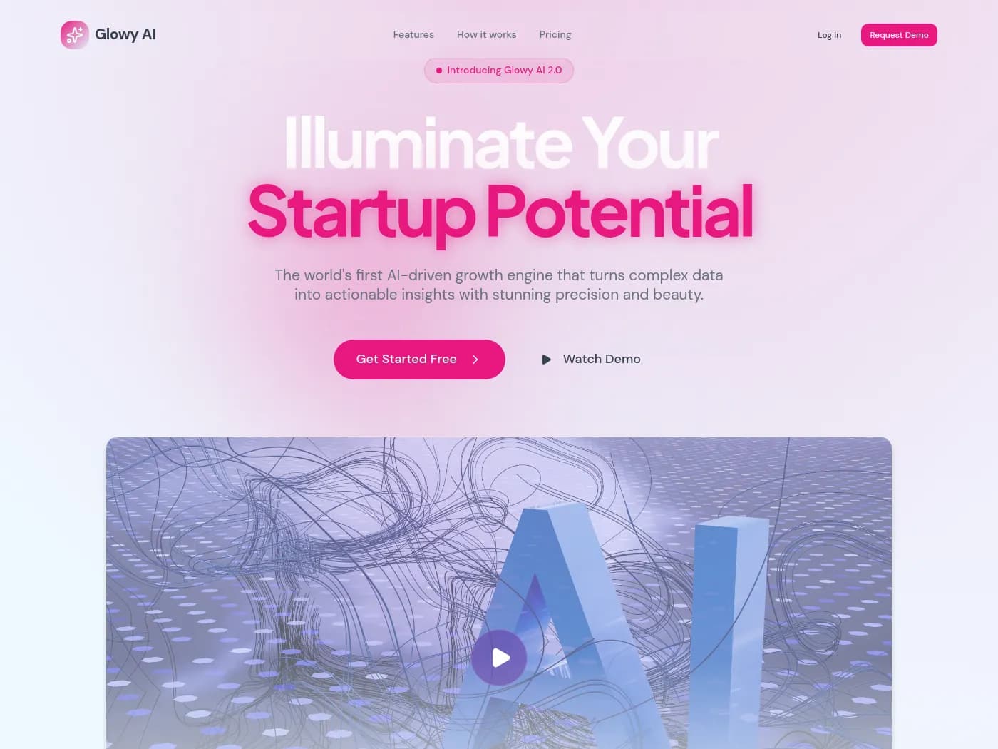 Glowy AI Startup Site