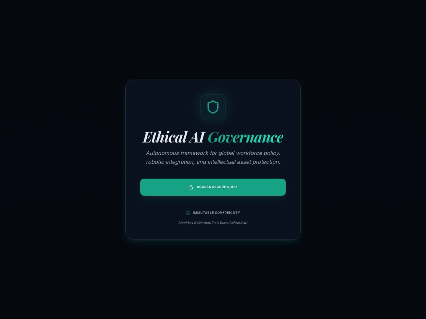 Ethical AI Governance Suite