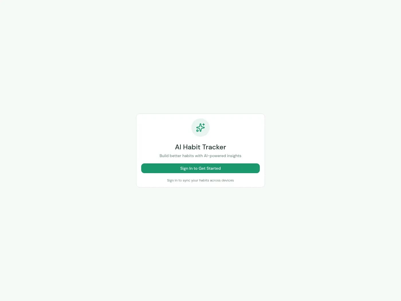 AI Habit Tracker