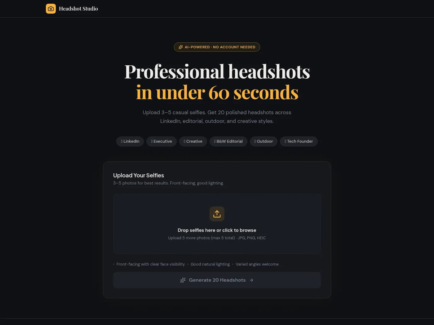 AI Headshot Studio