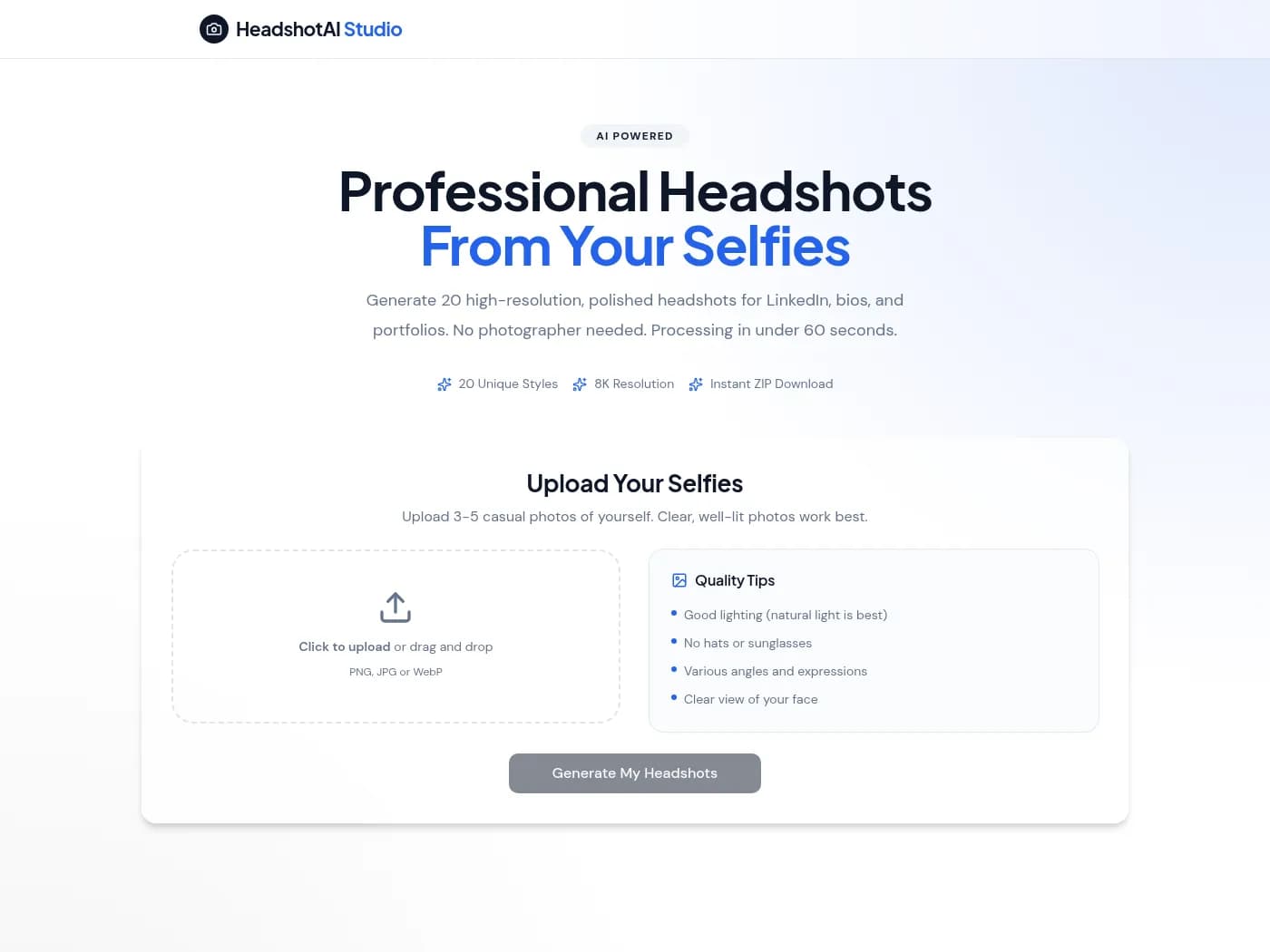 HeadshotAI Studio