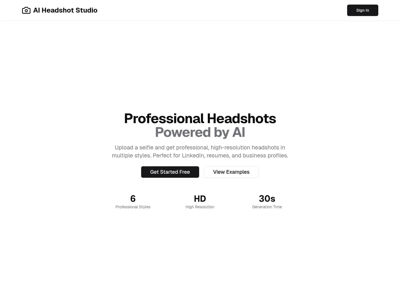 AI Headshot Studio