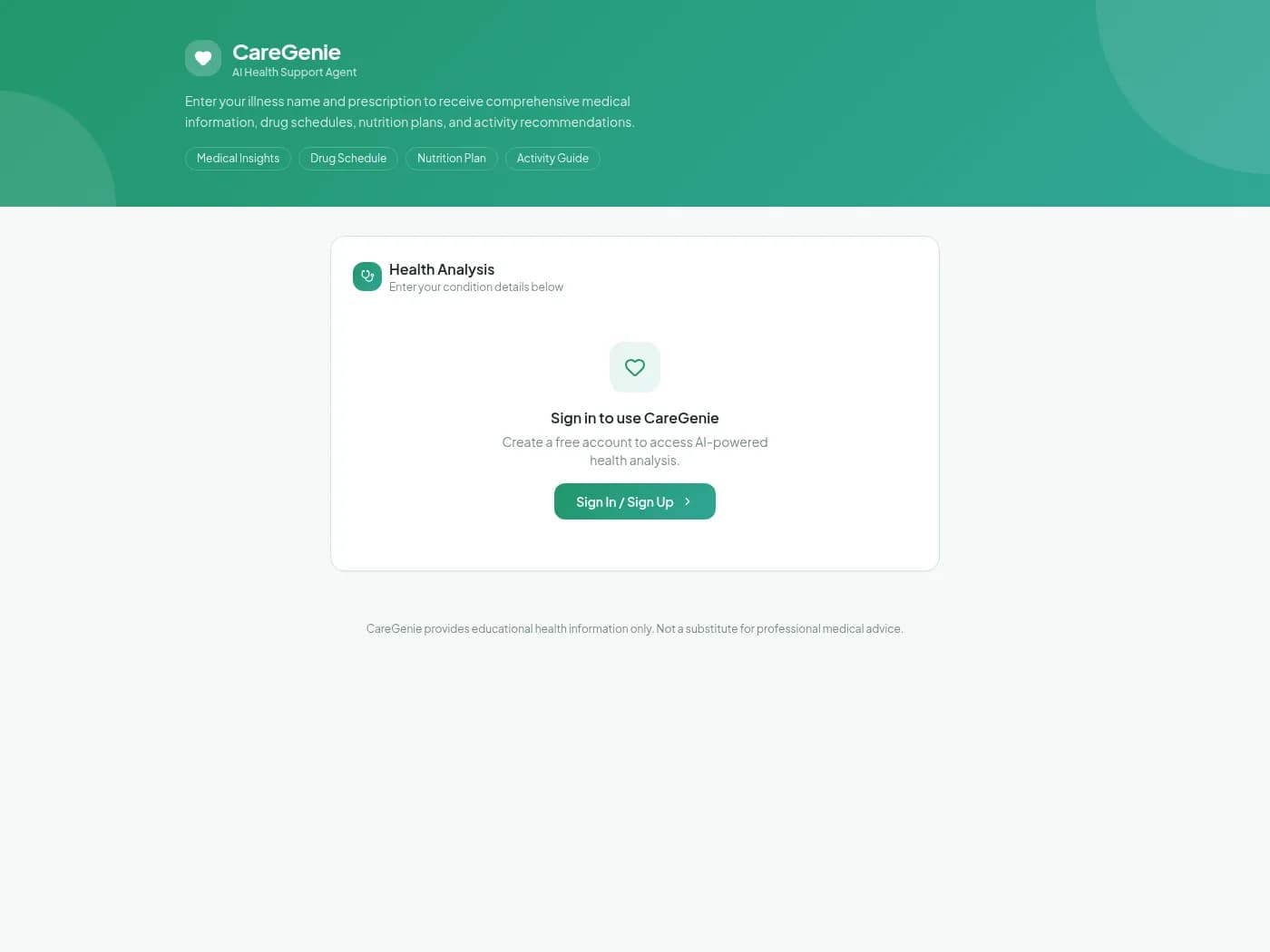 CareGenie AI Agent