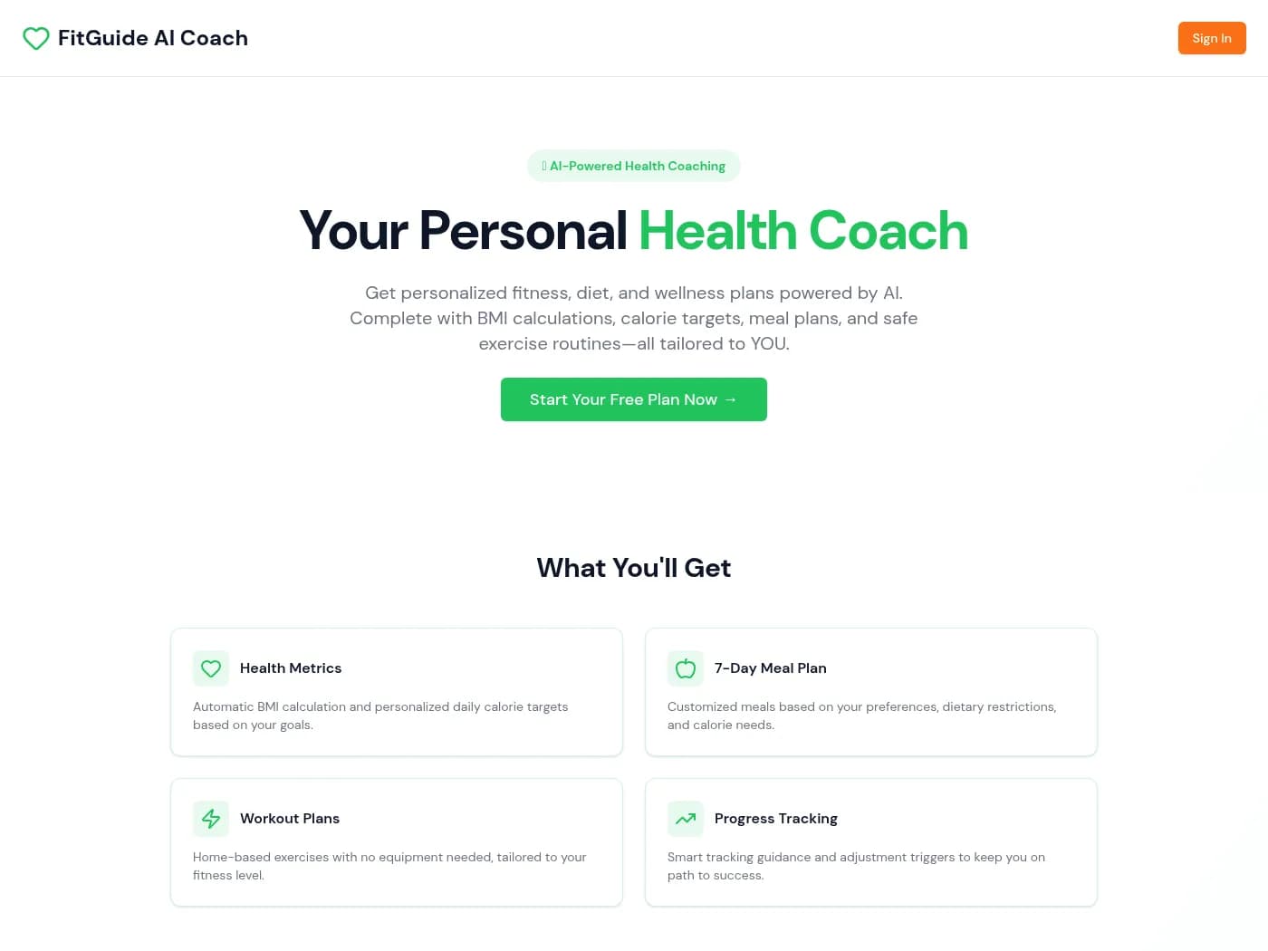 FitGuide AI Coach
