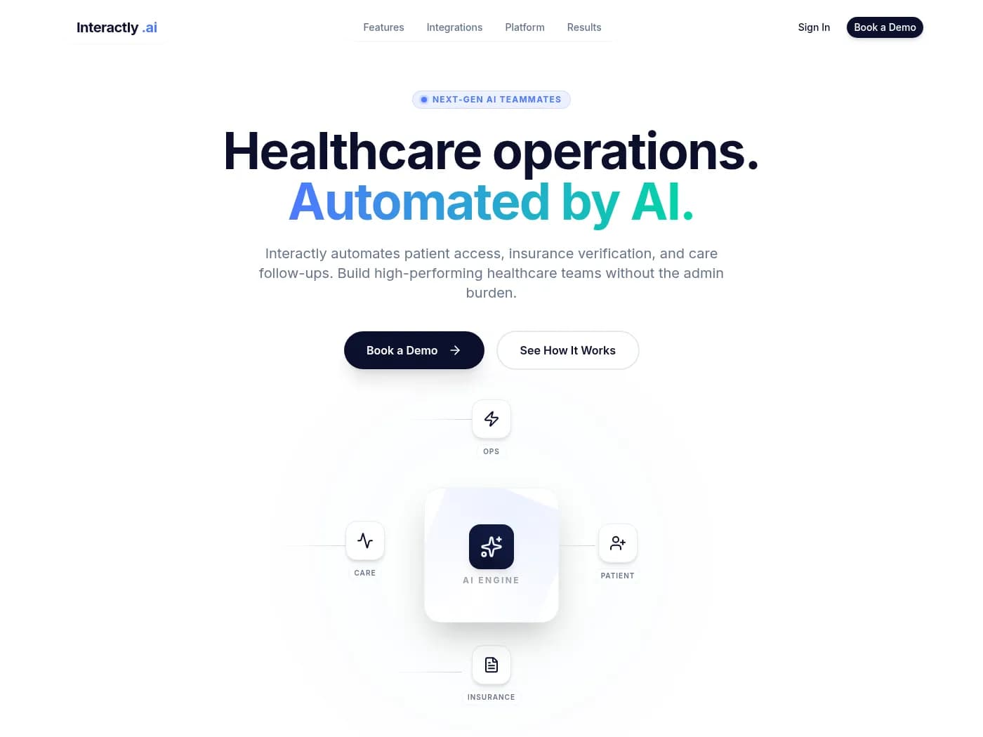 Interactly AI Healthcare Site