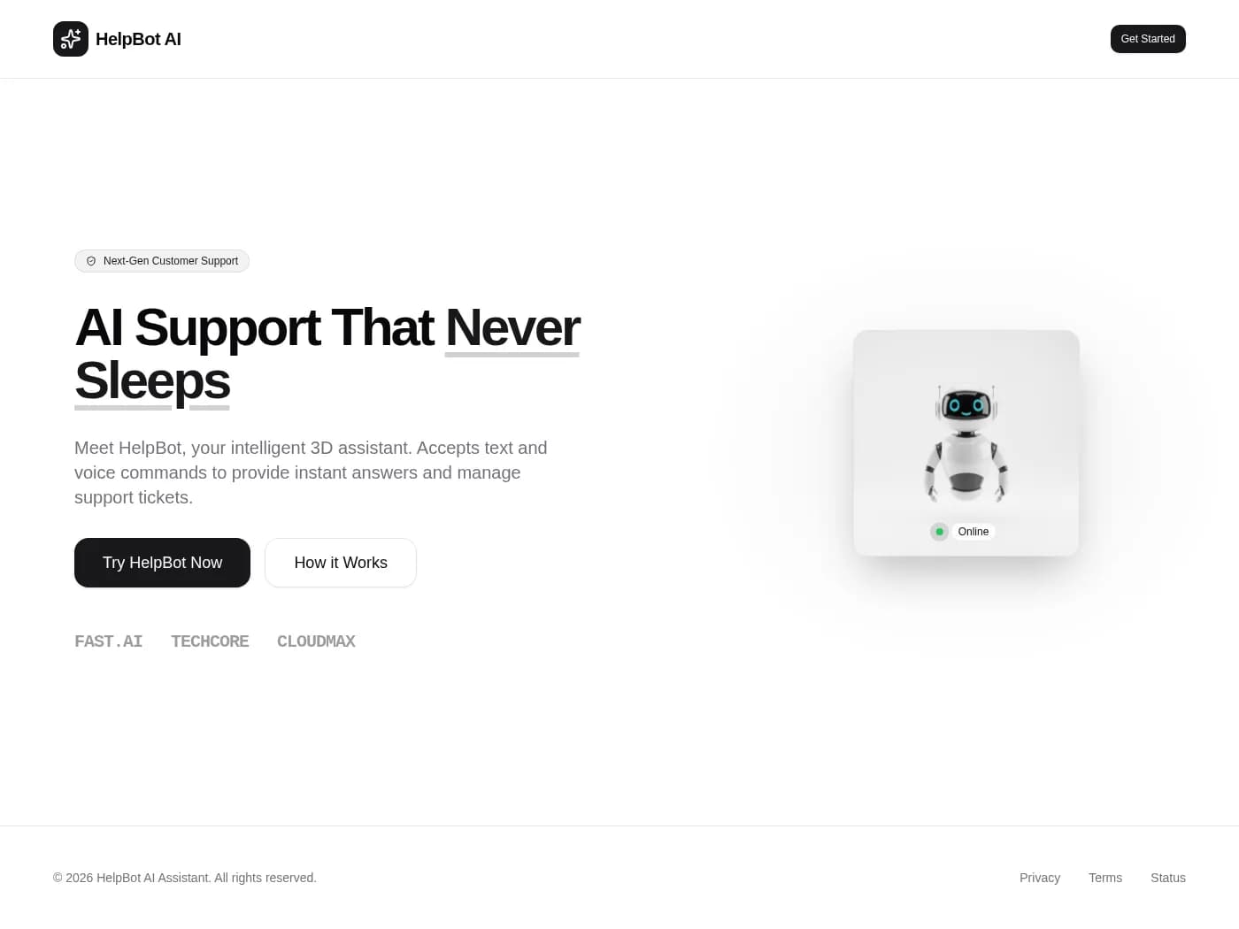 HelpBot AI Chat Assistant