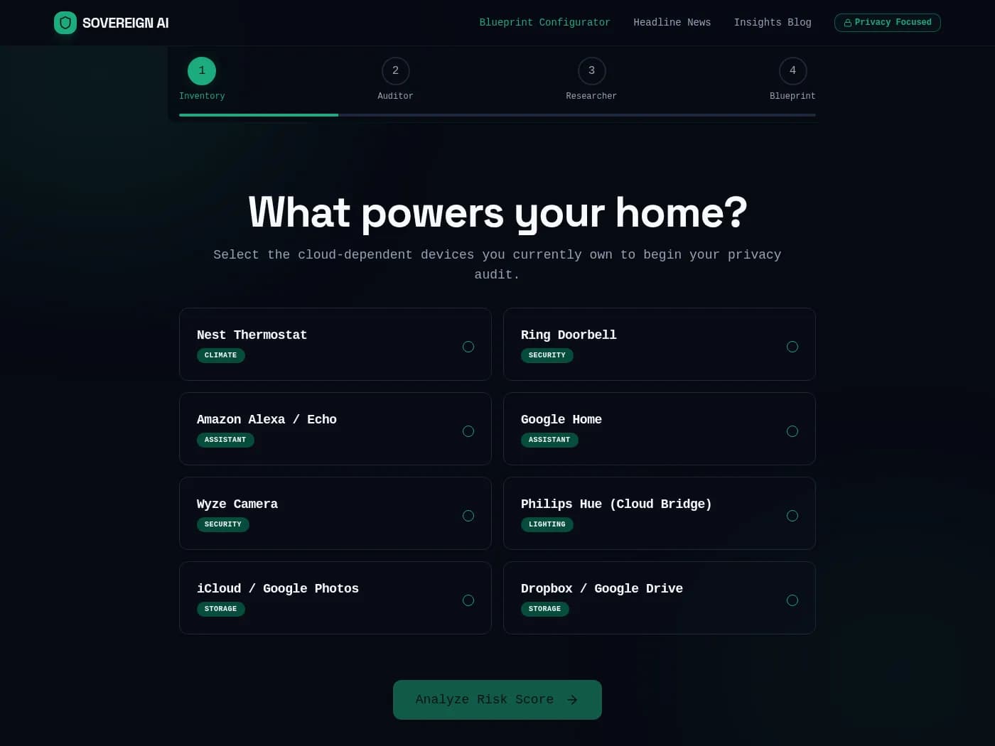 Sovereign AI Home Configurator
