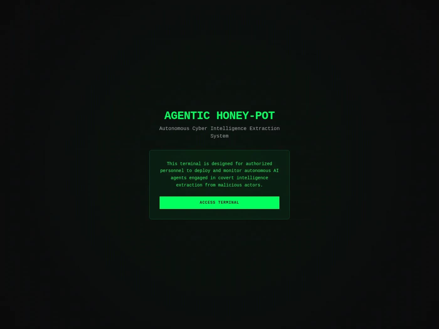 Agentic Honey-Pot AI