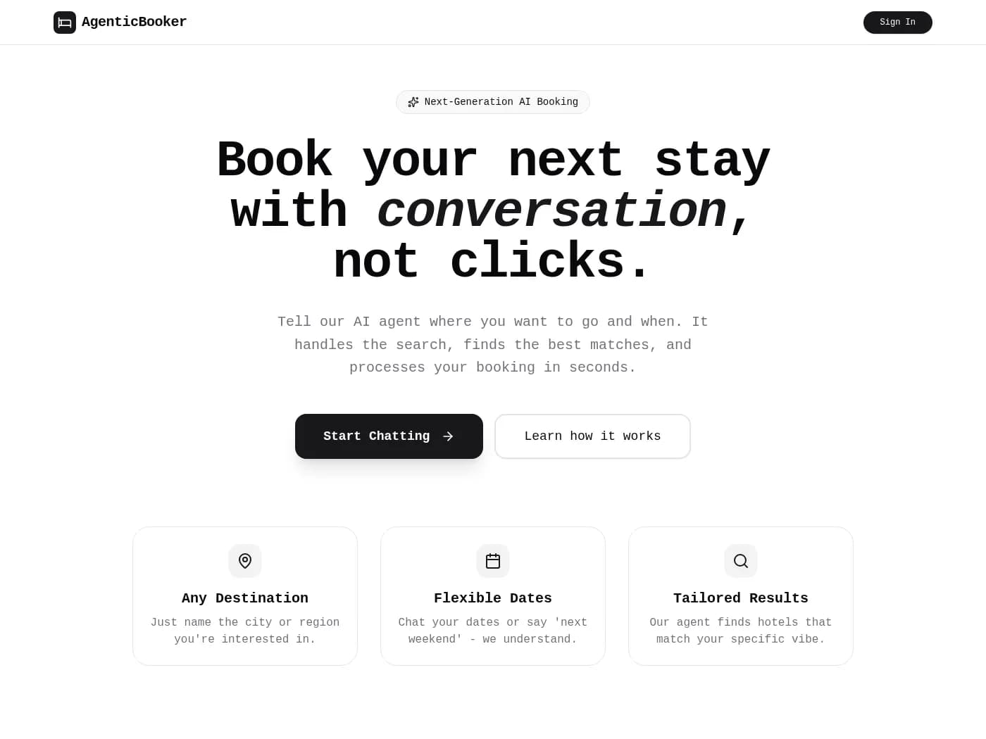 Agentic Hotel Booker