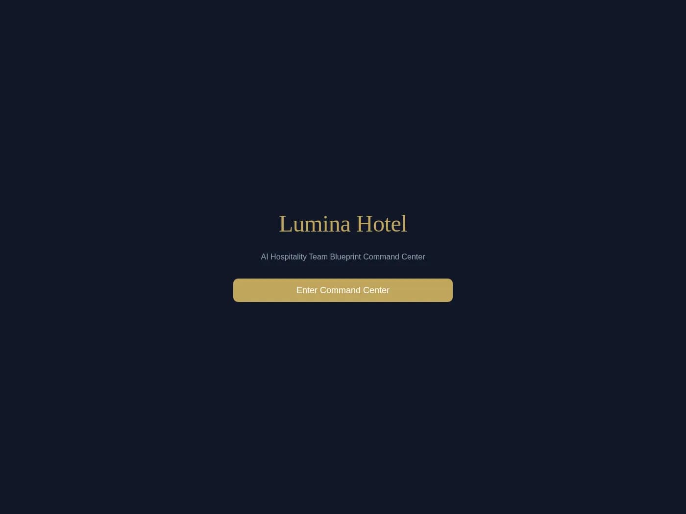 AI Hospitality Team Blueprint