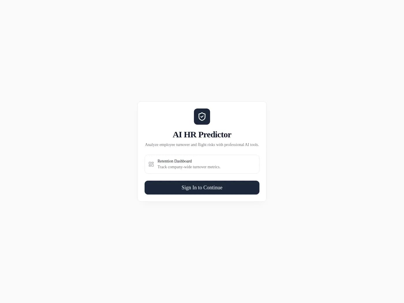 AI HR Turnover Predictor