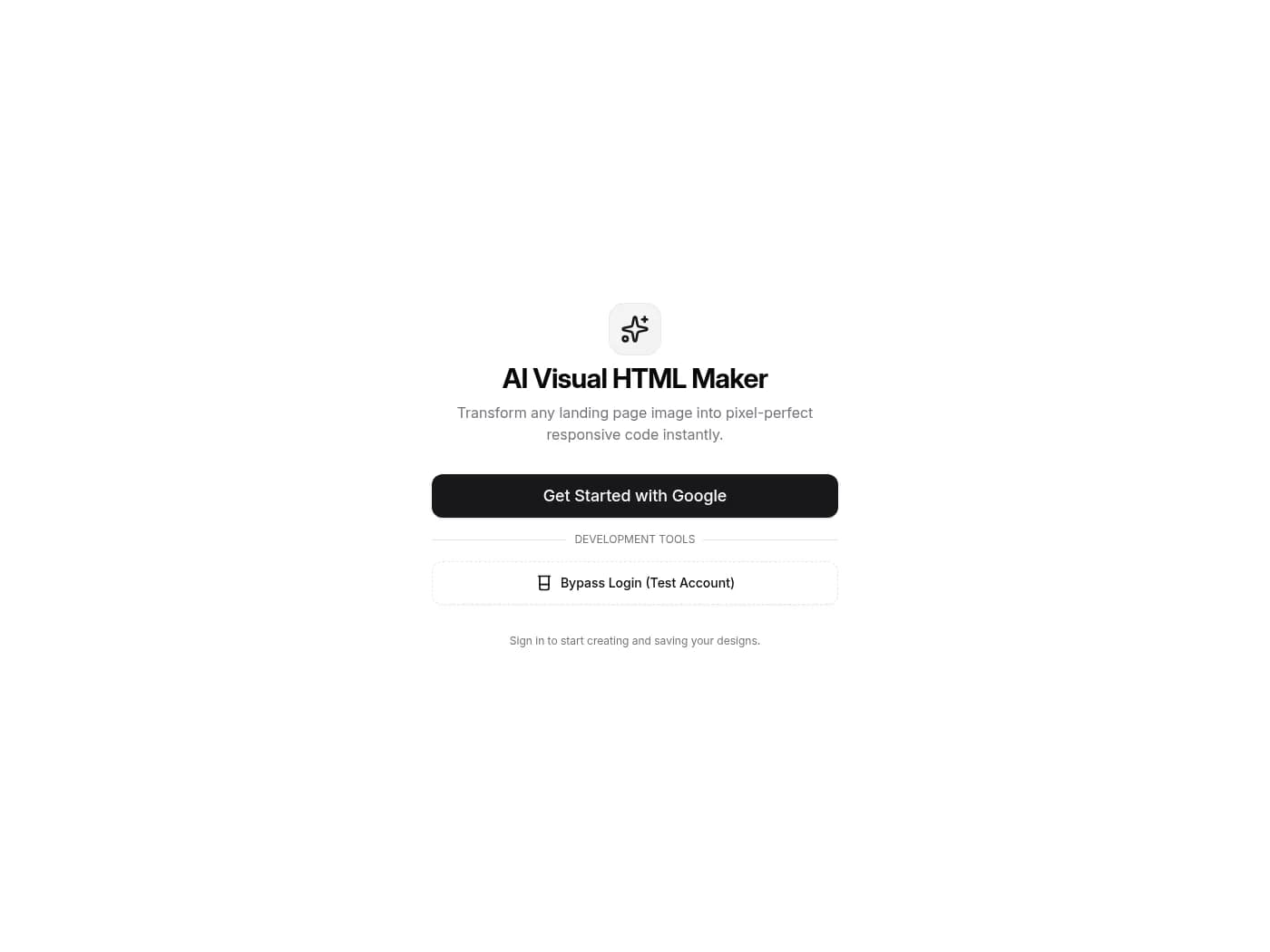 AI Visual HTML Maker