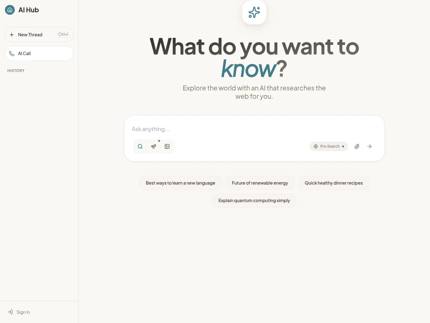 AI Hub Chat Clone