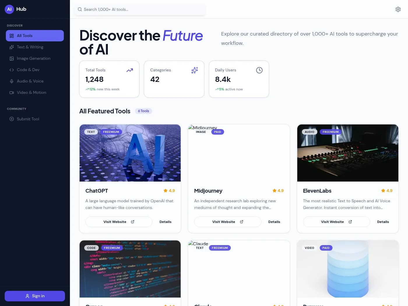 AI Hub Website