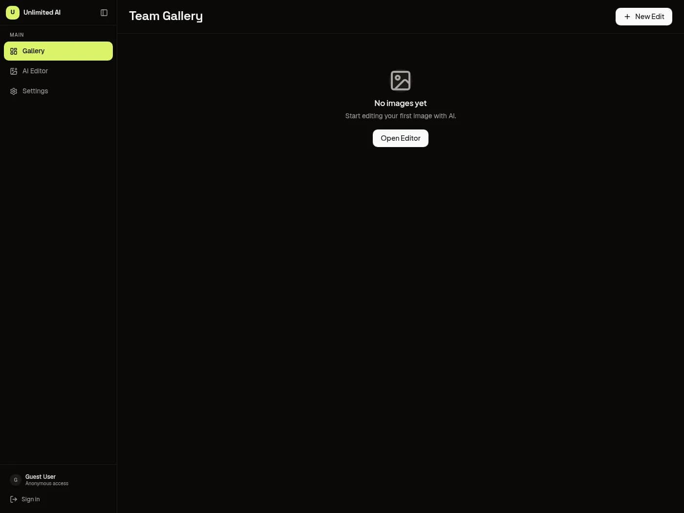 Unlimited AI Image Editor