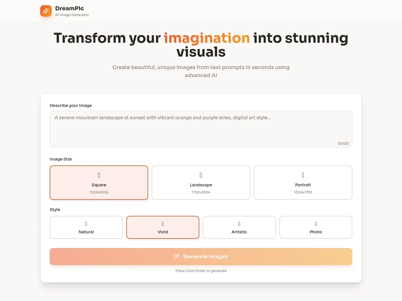 DreamPic Generator