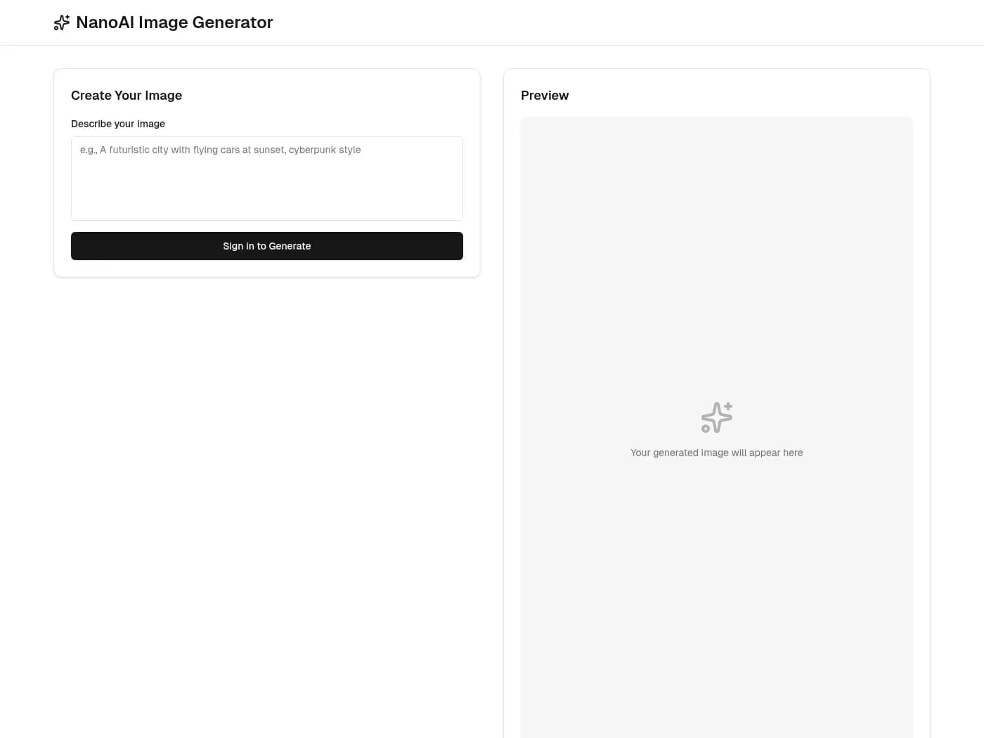 NanoAI Image Generator