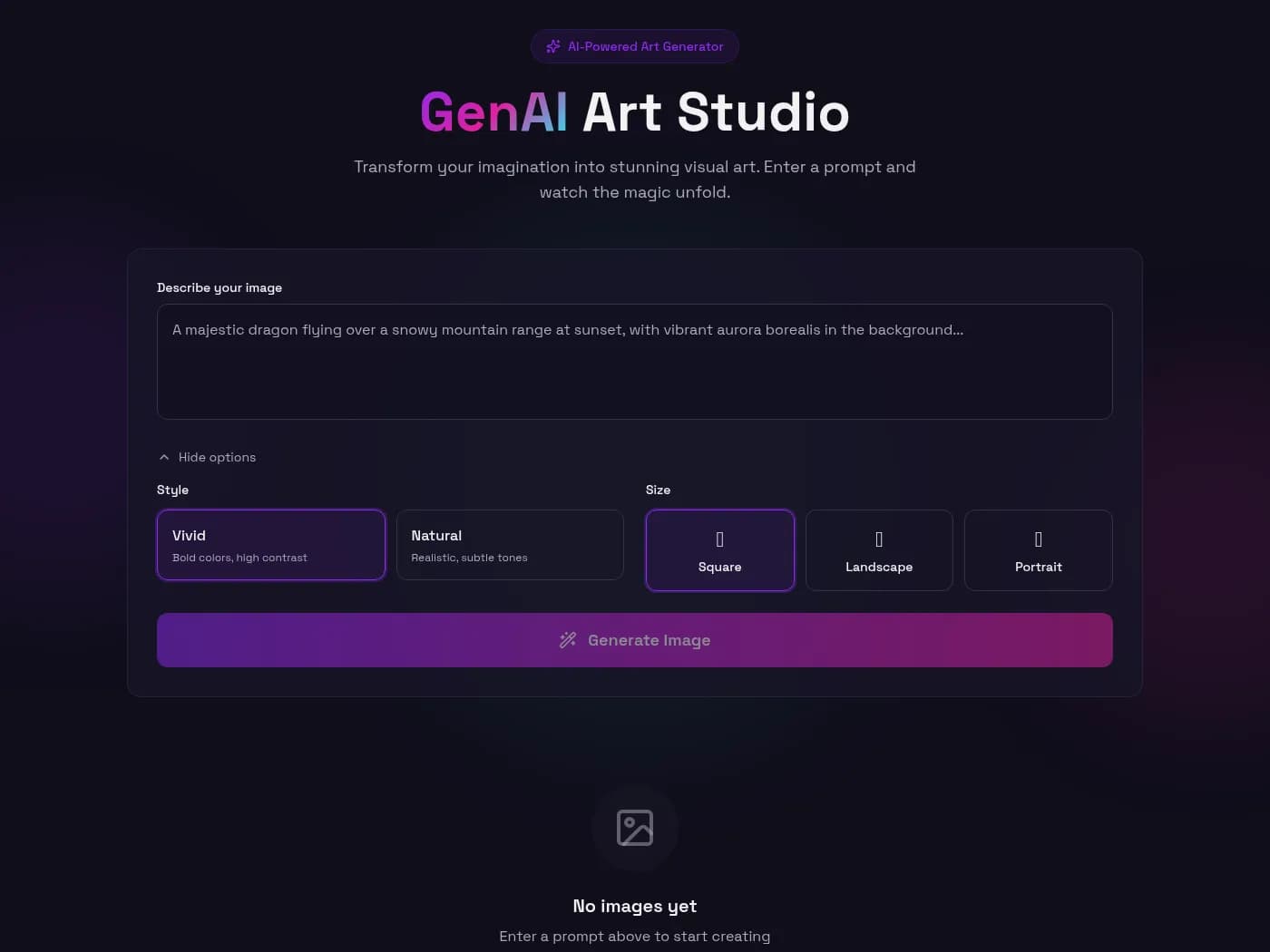 GenAI Art Studio