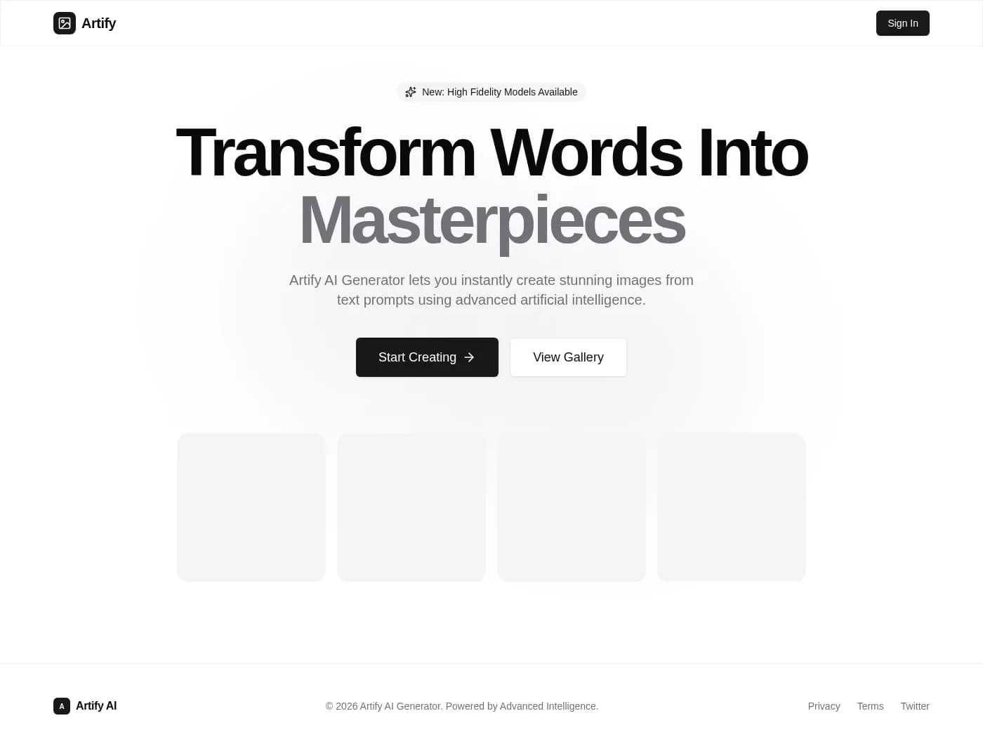 Artify AI Generator