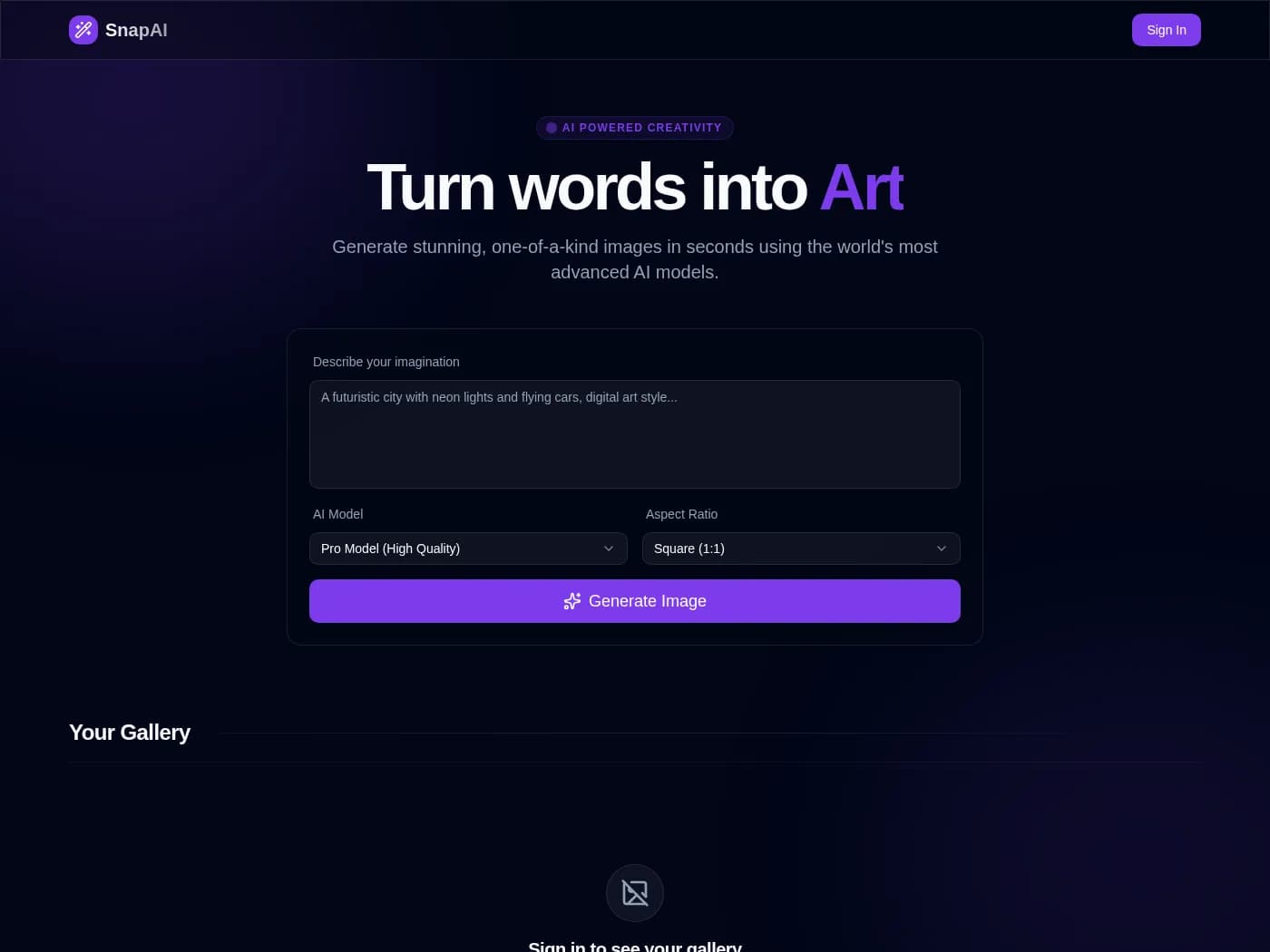 SnapAI Image Maker