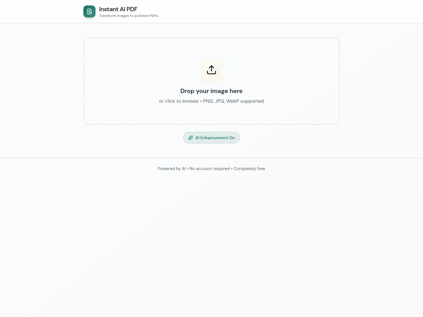 Instant AI PDF Maker