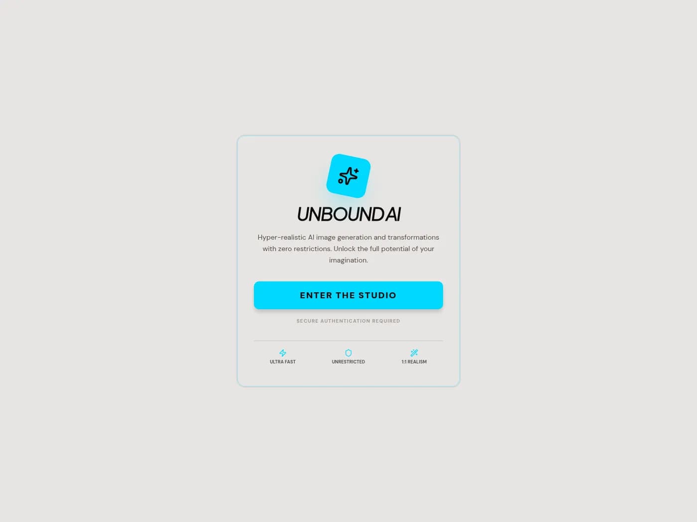 Unbound AI Image Studio